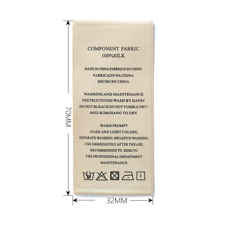 100 pieces in stock satin care labels for clothing - CUSTOMLABELS.CN