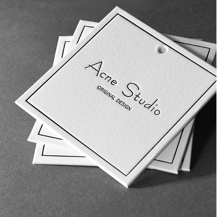 Wholesale and Custom luxury White Paper Hang Tags Grament Tag for ...